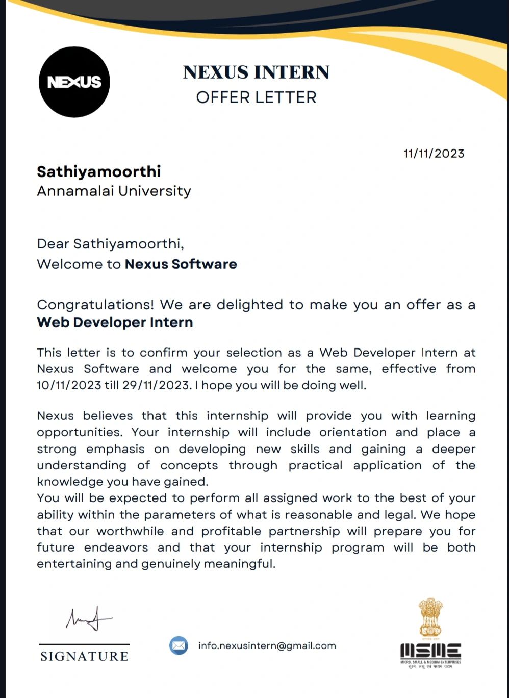 SATHIYAMOORTHI C on LinkedIn: #nexus #nexusintern #webdevelopment SATHIYAMOORTHI C on LinkedIn: #nexus #nexusintern #webdevelopment