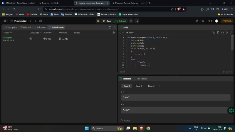 Rajesh Kanna on LinkedIn: #leetcode #problemsolving #cprogramming #day12 Rajesh Kanna on LinkedIn: #leetcode #problemsolving #cprogramming #day12
