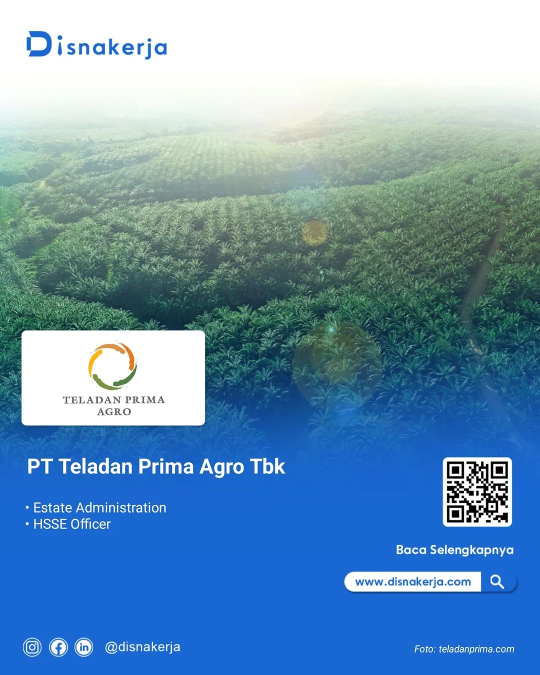 DISNAKERJA on LinkedIn: PT Teladan Prima Agro Tbk DISNAKERJA on LinkedIn: PT Teladan Prima Agro Tbk