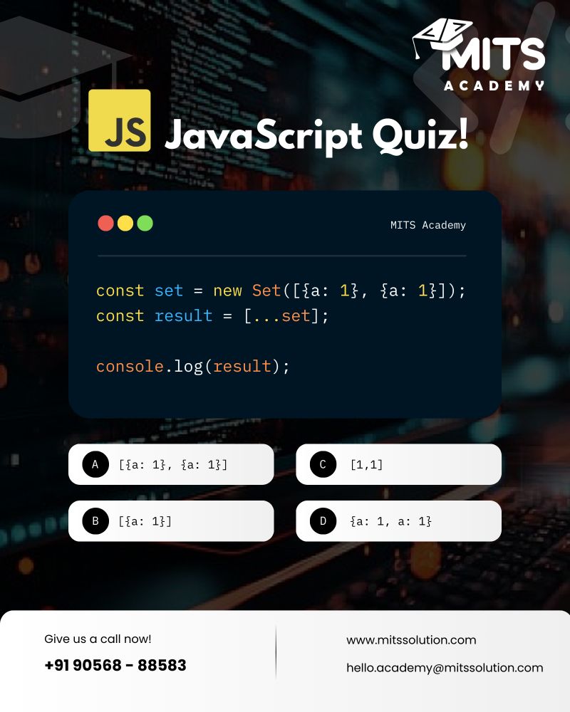 MITS Academy on LinkedIn: #javascript #codingquiz #webdevelopment # ... MITS Academy on LinkedIn: #javascript #codingquiz #webdevelopment # ...