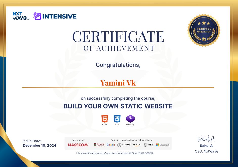 Yamini Venkatagirikanipakam on LinkedIn: #ccbp #nxtwave #html #css # ... Yamini Venkatagirikanipakam on LinkedIn: #ccbp #nxtwave #html #css # ...