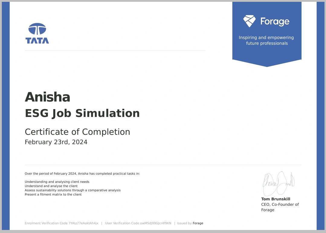 Anisha asika on LinkedIn: #tatainternship #careerdevelopment Anisha asika on LinkedIn: #tatainternship #careerdevelopment