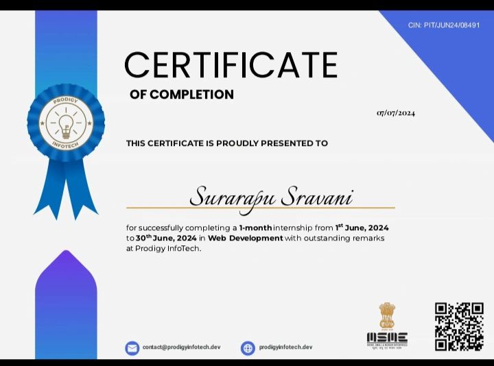 Sravani Surarapu on LinkedIn: #prodigyinfotech #html #css #javascript Sravani Surarapu on LinkedIn: #prodigyinfotech #html #css #javascript