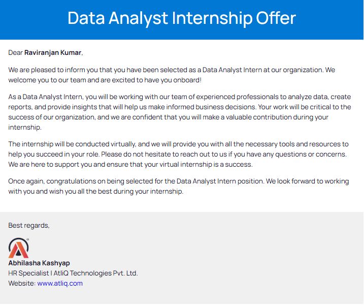 Raviranjan Kumar on LinkedIn: #codebasics #dataanalytics #internship # ... Raviranjan Kumar on LinkedIn: #codebasics #dataanalytics #internship # ...