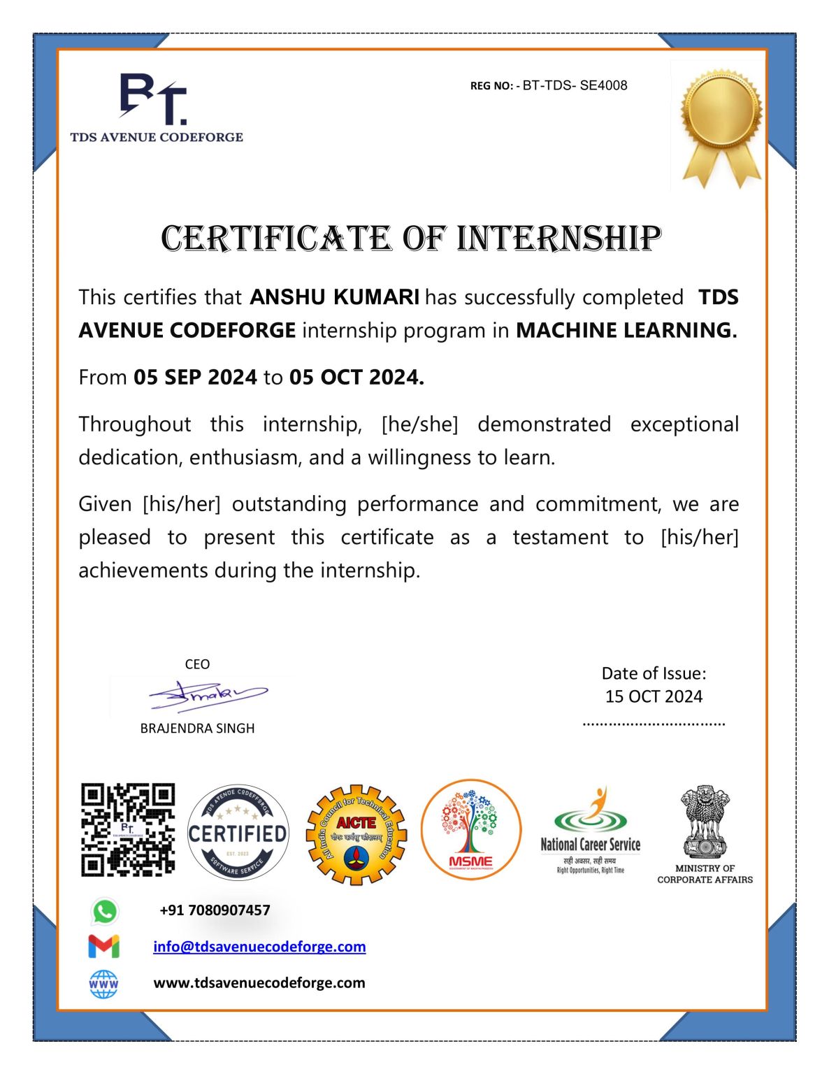Anshu K. on LinkedIn: #machinelearning #internship #ai #datascience # ... Anshu K. on LinkedIn: #machinelearning #internship #ai #datascience # ...