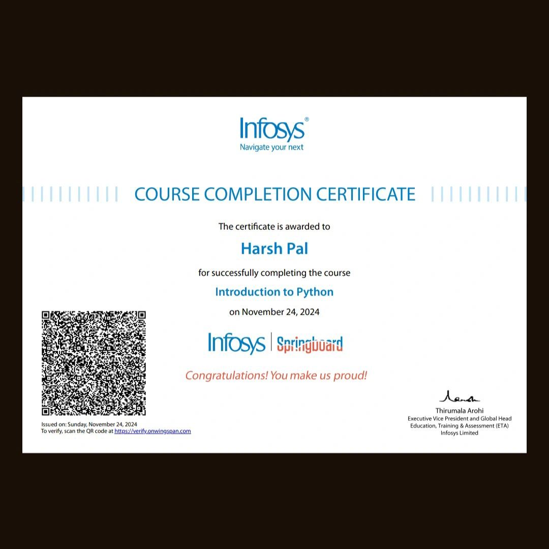 Harsh Pal on LinkedIn: #python #programming #codingjourney # ... Harsh Pal on LinkedIn: #python #programming #codingjourney # ...
