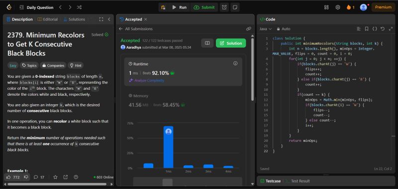 #100daysofcode #100daysofcode #leetcode #dsa #slidingwindow… | Aaradhya #100daysofcode #100daysofcode #leetcode #dsa #slidingwindow… | Aaradhya