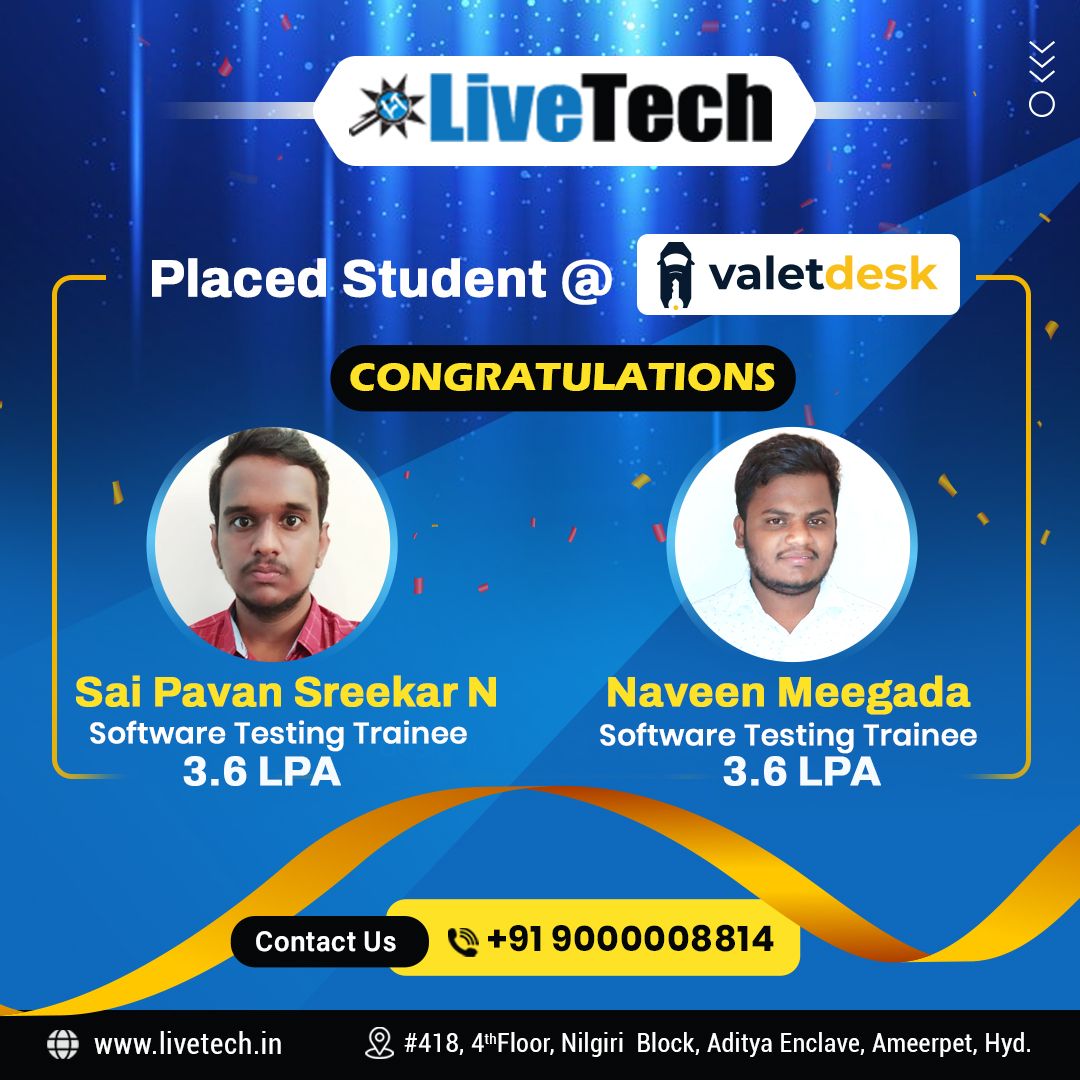 LiveTech QA on LinkedIn: Congratulations on securing your dream ... LiveTech QA on LinkedIn: Congratulations on securing your dream ...