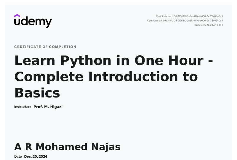 Mohamed Najas on LinkedIn: #python #programming #ai #learningjourney # ... Mohamed Najas on LinkedIn: #python #programming #ai #learningjourney # ...