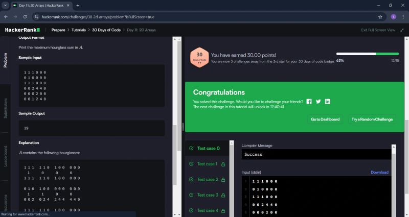 Vishwa N on LinkedIn: #problemsolving #programming #2darray # ... Vishwa N on LinkedIn: #problemsolving #programming #2darray # ...
