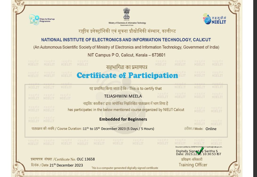 Tejashwini Meela on LinkedIn: #embeddedsystems #lifelonglearning # ... Tejashwini Meela on LinkedIn: #embeddedsystems #lifelonglearning # ...