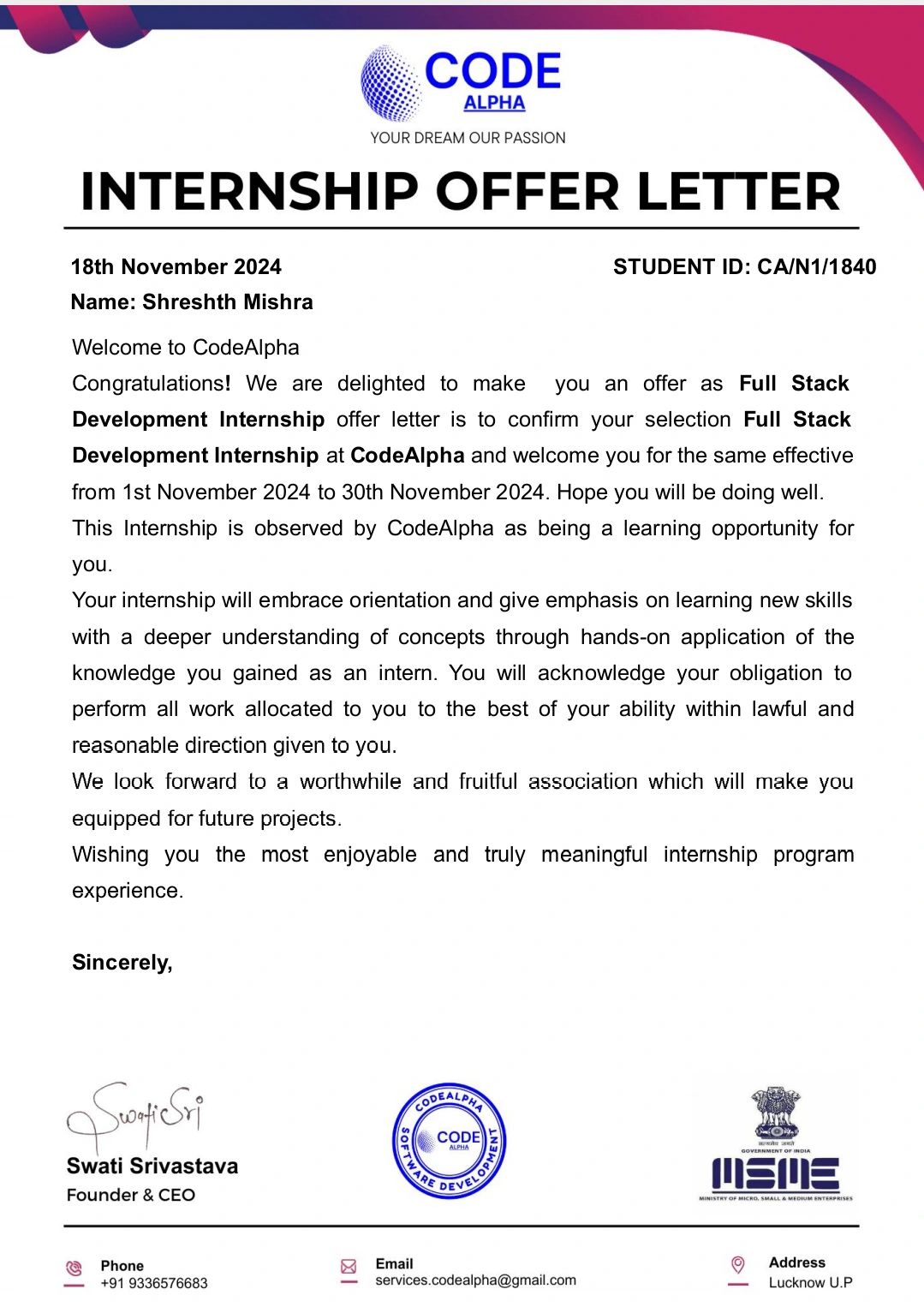 Shreshth Mishra on LinkedIn: #internship #fullstackdevelopment # ... Shreshth Mishra on LinkedIn: #internship #fullstackdevelopment # ...