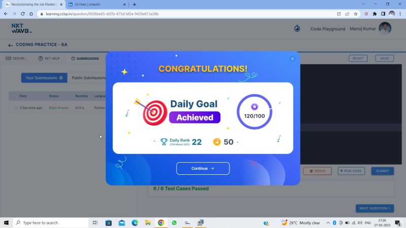 Manoj Kumar Kondru on LinkedIn: #day35 #50daysofcodechallenge # ... Manoj Kumar Kondru on LinkedIn: #day35 #50daysofcodechallenge # ...