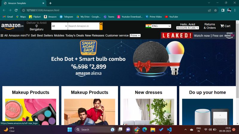 Started cloning Amazon website using Html & CSS as a small project ... Started cloning Amazon website using Html & CSS as a small project ...