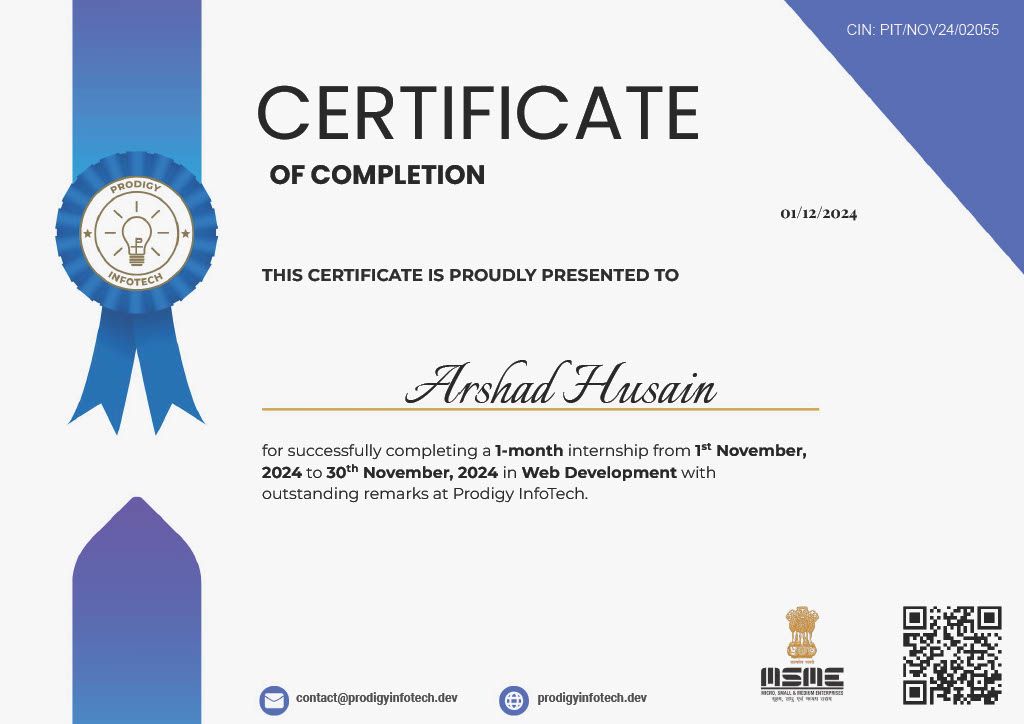 Arshad Husain on LinkedIn: #webdevelopment #internship #learningjourney ... Arshad Husain on LinkedIn: #webdevelopment #internship #learningjourney ...