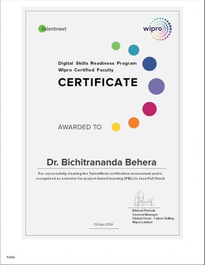 Successfully completed Java Full Stack from Wipro.Thanks to HOD mam and ... Successfully completed Java Full Stack from Wipro.Thanks to HOD mam and ...