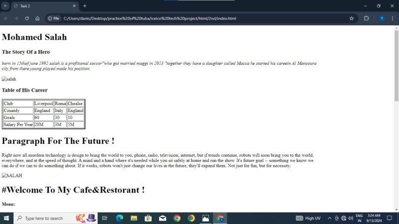 Task 1 using html provided by Iceico Technologies | Tuba Zainab Task 1 using html provided by Iceico Technologies | Tuba Zainab