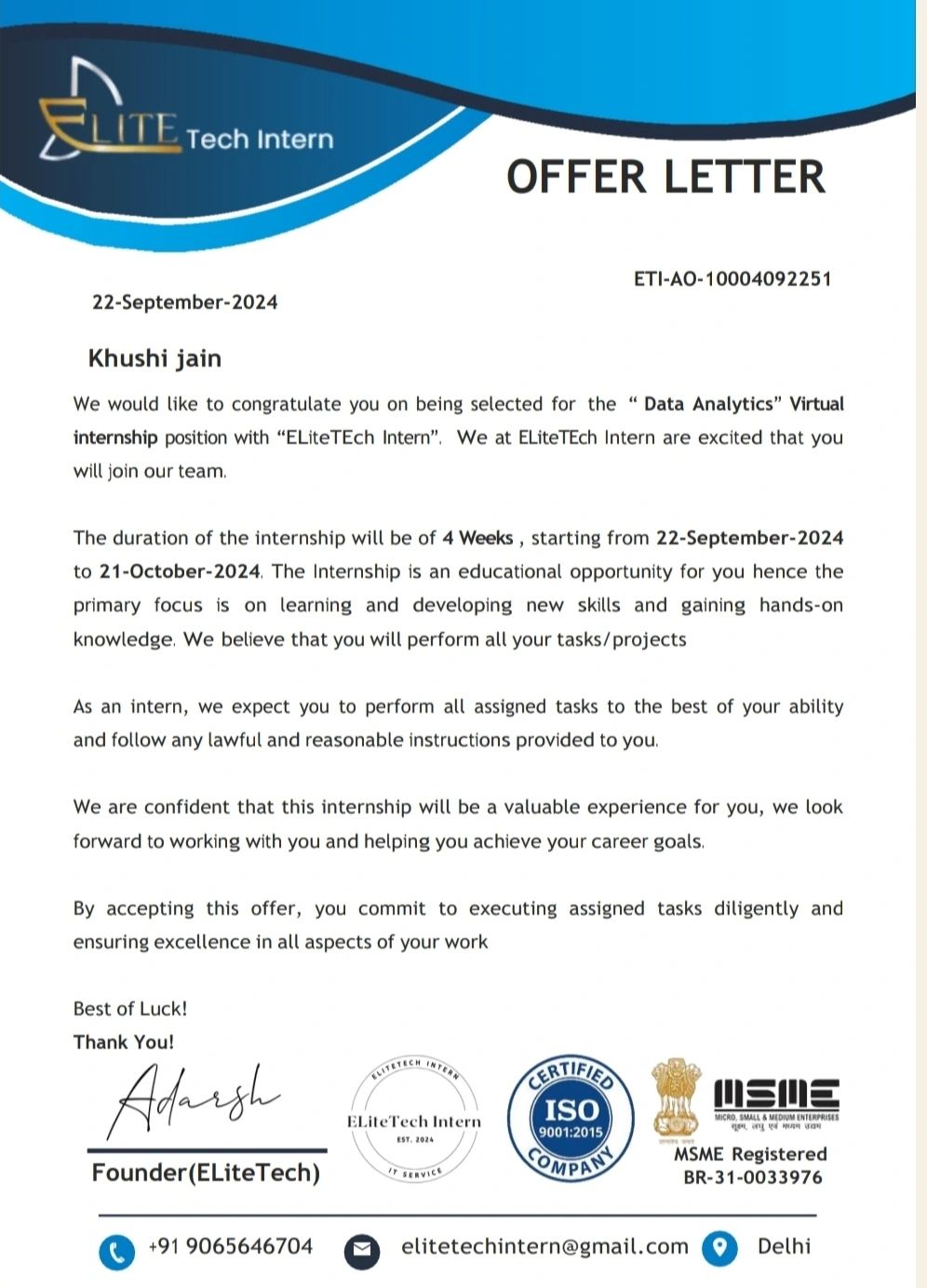 Khushi Jain on LinkedIn: #internship #dataanalytics #careergrowth # ... Khushi Jain on LinkedIn: #internship #dataanalytics #careergrowth # ...