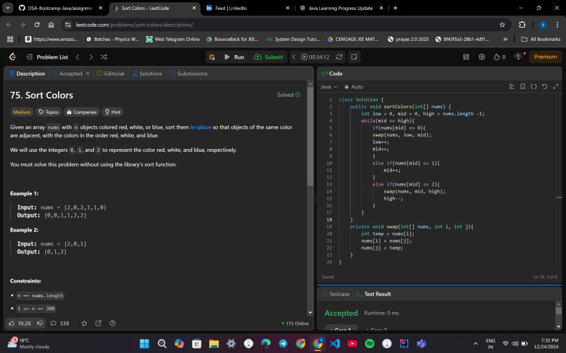 #leetcode #dsa #java #problemsolving #codingjourney | Dushyant Kumar #leetcode #dsa #java #problemsolving #codingjourney | Dushyant Kumar