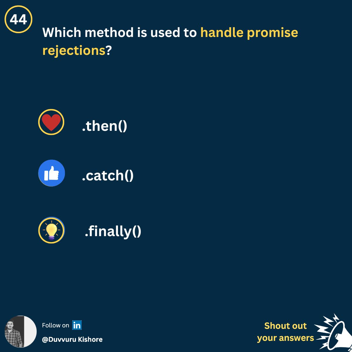 Duvvuru Kishore on LinkedIn: #javascript #mcqs #frontend #javascript # ... Duvvuru Kishore on LinkedIn: #javascript #mcqs #frontend #javascript # ...