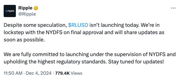 Zach Fowler on LinkedIn: So RLUSD from Ripple isn’t launching today—but ... Zach Fowler on LinkedIn: So RLUSD from Ripple isn’t launching today—but ...