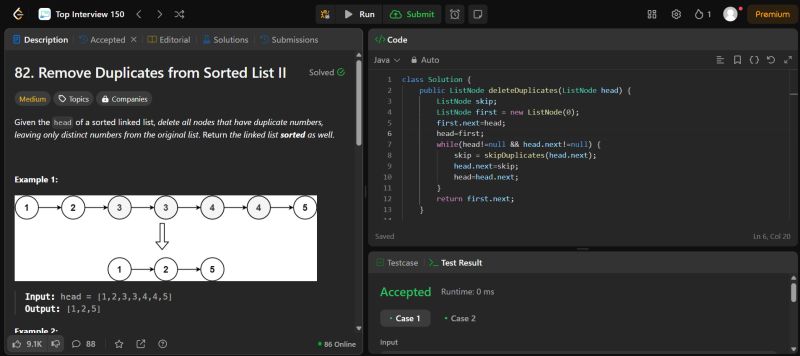 #codingchallenge #leetcode #datastructures #linkedlist #java… | Sachin M #codingchallenge #leetcode #datastructures #linkedlist #java… | Sachin M