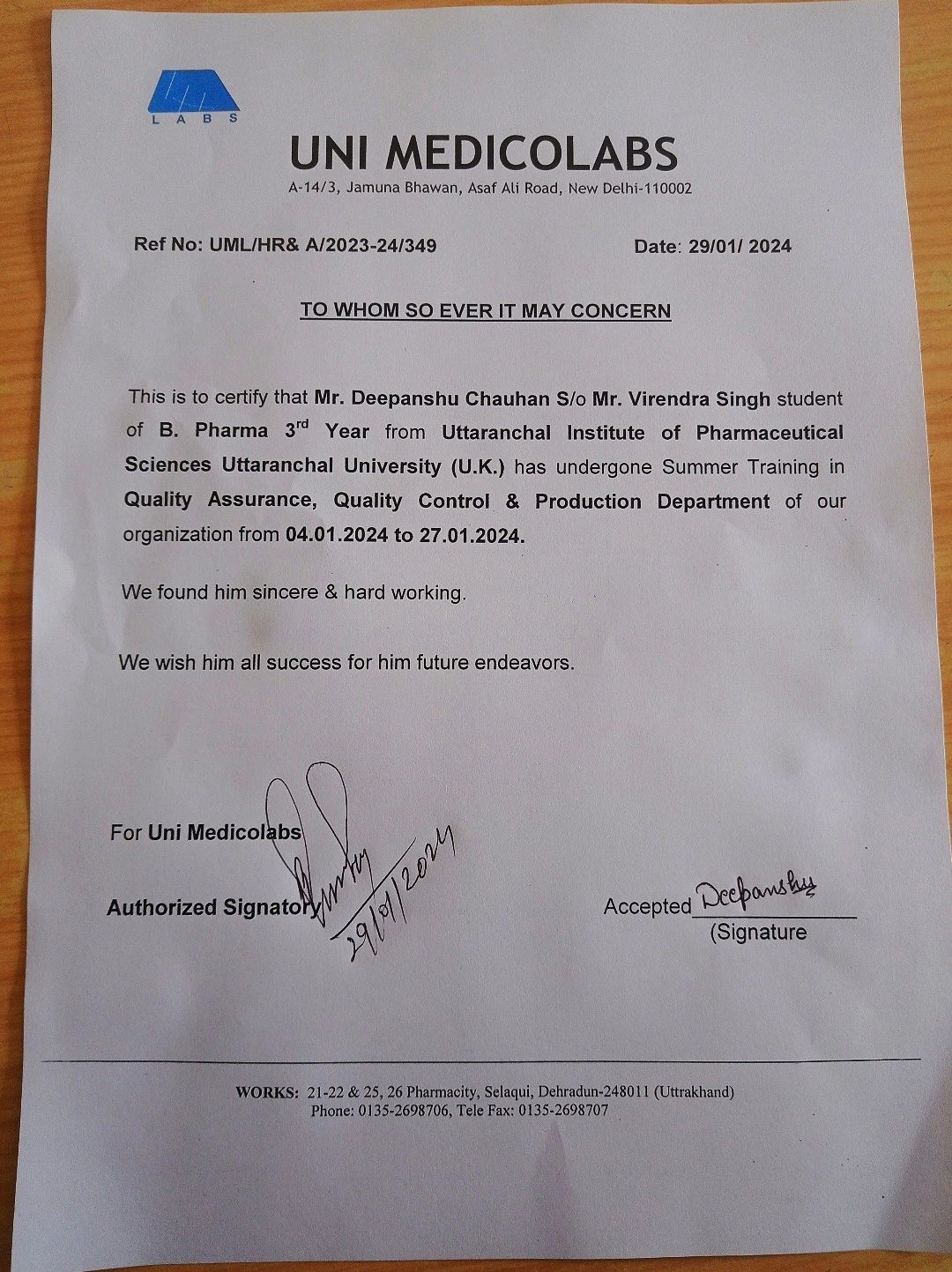 Deepanshu Chauhan on LinkedIn: #unimedicolabs #uttaranchaluniversity # ... Deepanshu Chauhan on LinkedIn: #unimedicolabs #uttaranchaluniversity # ...