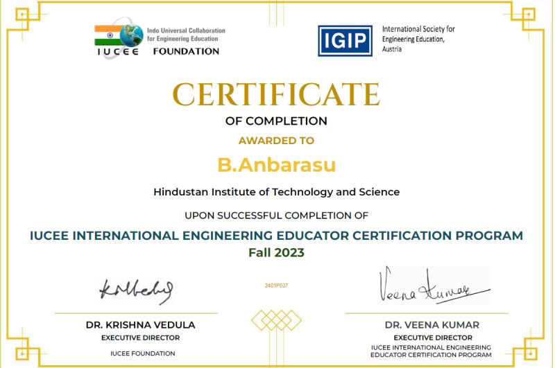 Dr. ANBARASU B on LinkedIn: #iucee Dr. ANBARASU B on LinkedIn: #iucee