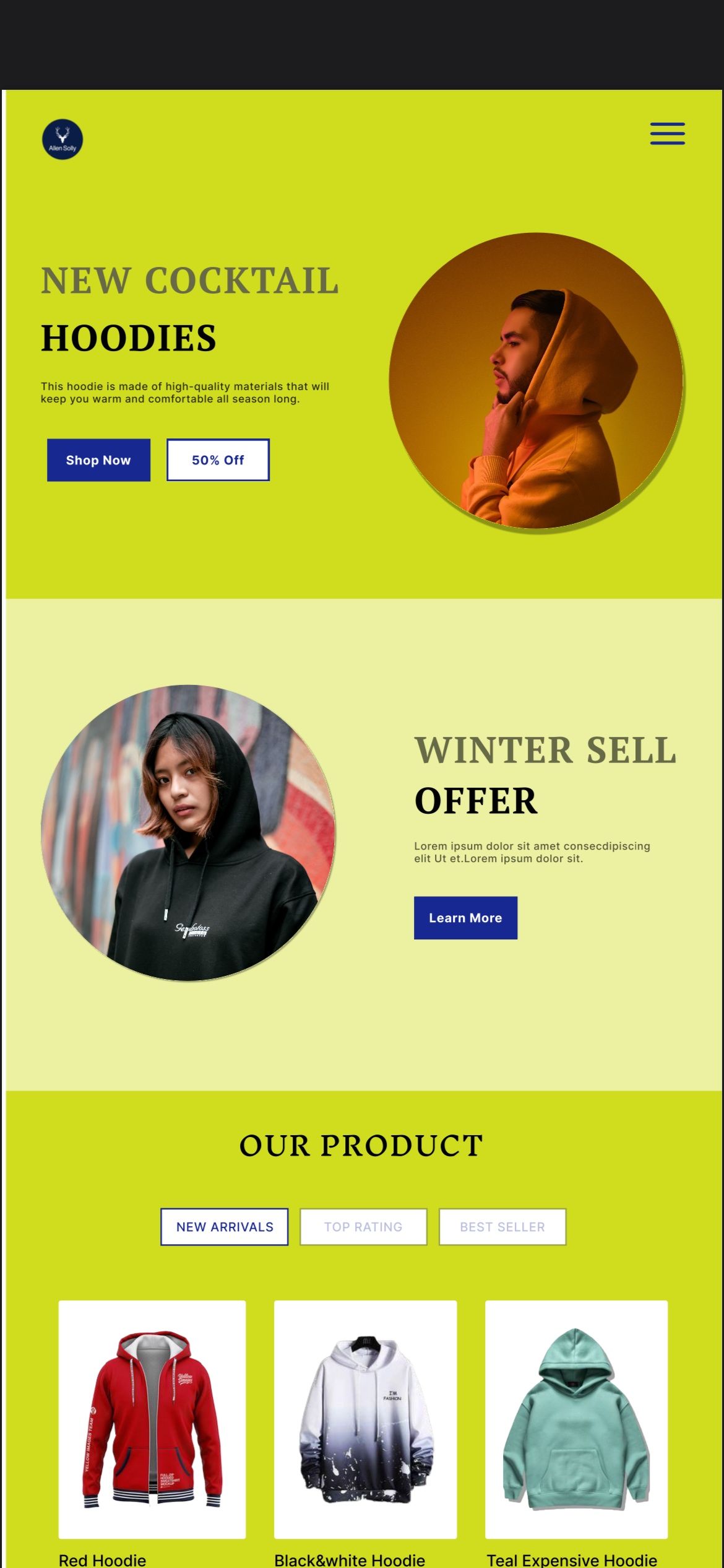 Hoodies E-Commerce Landing Page Design | Sakshi Nikhade Hoodies E-Commerce Landing Page Design | Sakshi Nikhade