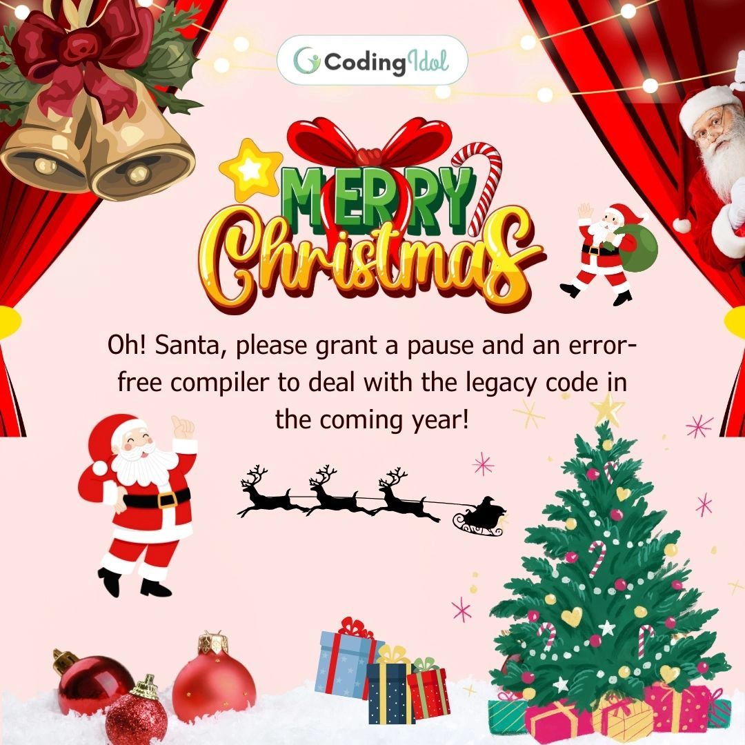 CodingIdol on LinkedIn: #codingidol #techcheers #christmaswishes CodingIdol on LinkedIn: #codingidol #techcheers #christmaswishes