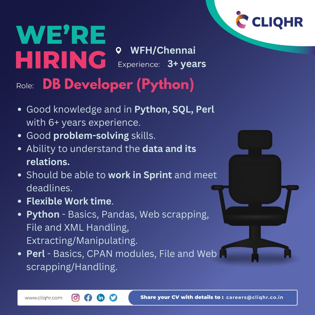 CLIQHR Recruitment Services on LinkedIn: #hiring #databasedeveloper # ... CLIQHR Recruitment Services on LinkedIn: #hiring #databasedeveloper # ...