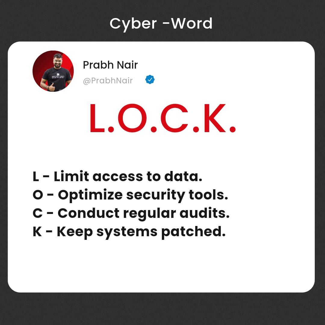 Prabh Nair on LinkedIn: #informationsecurity #cybersecurity Prabh Nair on LinkedIn: #informationsecurity #cybersecurity