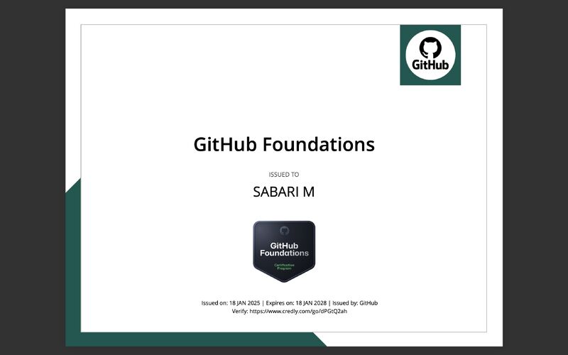 Sabari Murthy on LinkedIn: #githubcertified #continuouslearning # ... Sabari Murthy on LinkedIn: #githubcertified #continuouslearning # ...
