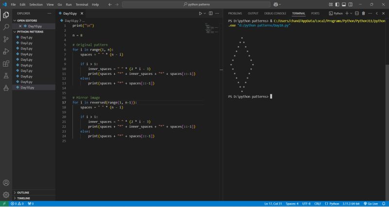 #dsa #python #logicbuilding #forloops #techboydeepak | Chittem Venkata ... #dsa #python #logicbuilding #forloops #techboydeepak | Chittem Venkata ...