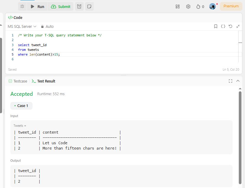 Leetcode SQL 50: Day 03 - Find Invalid Tweets | Wasim Alam posted on ... Leetcode SQL 50: Day 03 - Find Invalid Tweets | Wasim Alam posted on ...