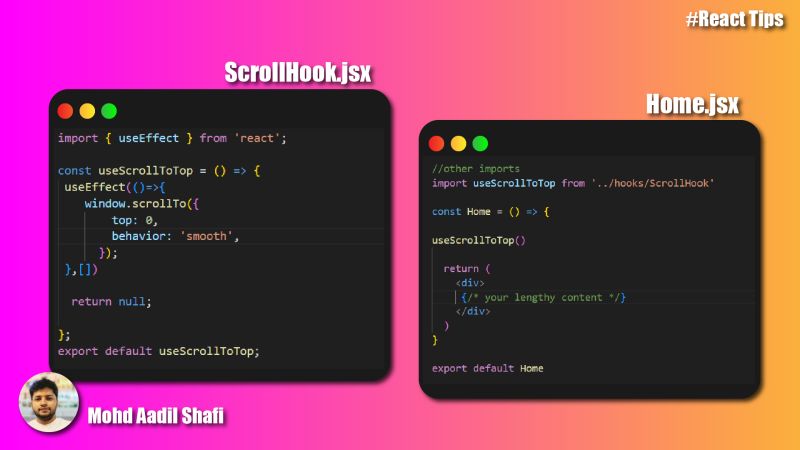 #react #reactjs #customhooks | Mohd Aadil Shafi #react #reactjs #customhooks | Mohd Aadil Shafi