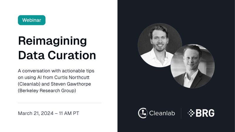 Join us for a webinar on Data Curation | Curtis Northcutt posted on the ... Join us for a webinar on Data Curation | Curtis Northcutt posted on the ...