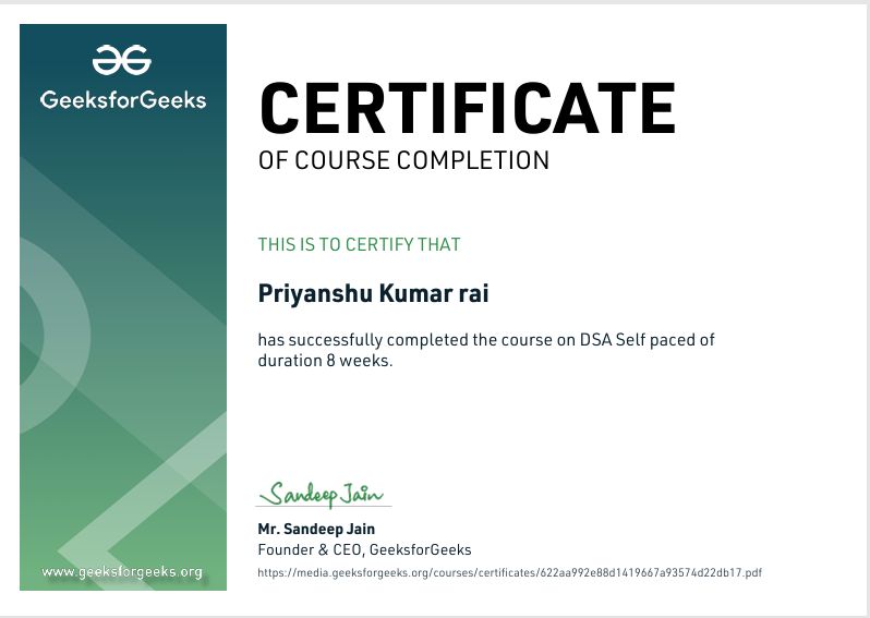 #geeksforgeeks #dsa #certification #datastructures #algorithms ... #geeksforgeeks #dsa #certification #datastructures #algorithms ...