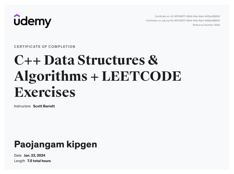 Paojangam( Namcha) Kipgen on LinkedIn: #cplusplus #dsa #leetcode # ... Paojangam( Namcha) Kipgen on LinkedIn: #cplusplus #dsa #leetcode # ...