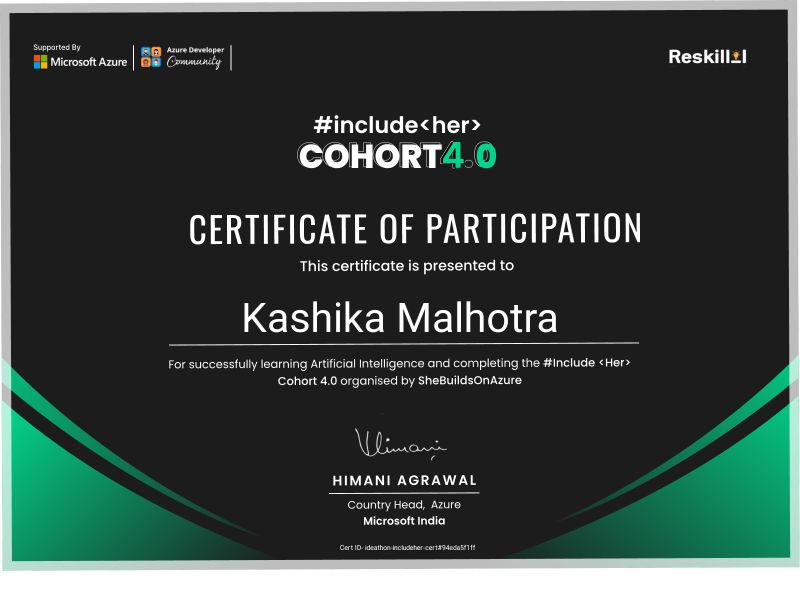 Kashika Malhotra on LinkedIn: #include #microsoftazure #generatieveai # ... Kashika Malhotra on LinkedIn: #include #microsoftazure #generatieveai # ...