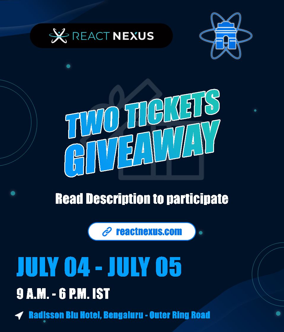 React Delhi on LinkedIn: #reactdelhi #reactnexus #giveaway #react # ... React Delhi on LinkedIn: #reactdelhi #reactnexus #giveaway #react # ...