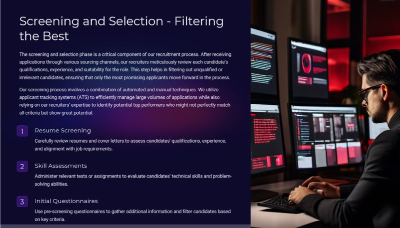 Screening and selection are crucial steps in the recruitment process as ... Screening and selection are crucial steps in the recruitment process as ...
