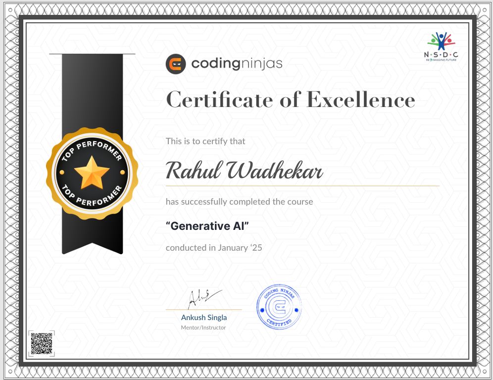 Rahul wadhekar on LinkedIn: #generativeai #codingninjas # ... Rahul wadhekar on LinkedIn: #generativeai #codingninjas # ...