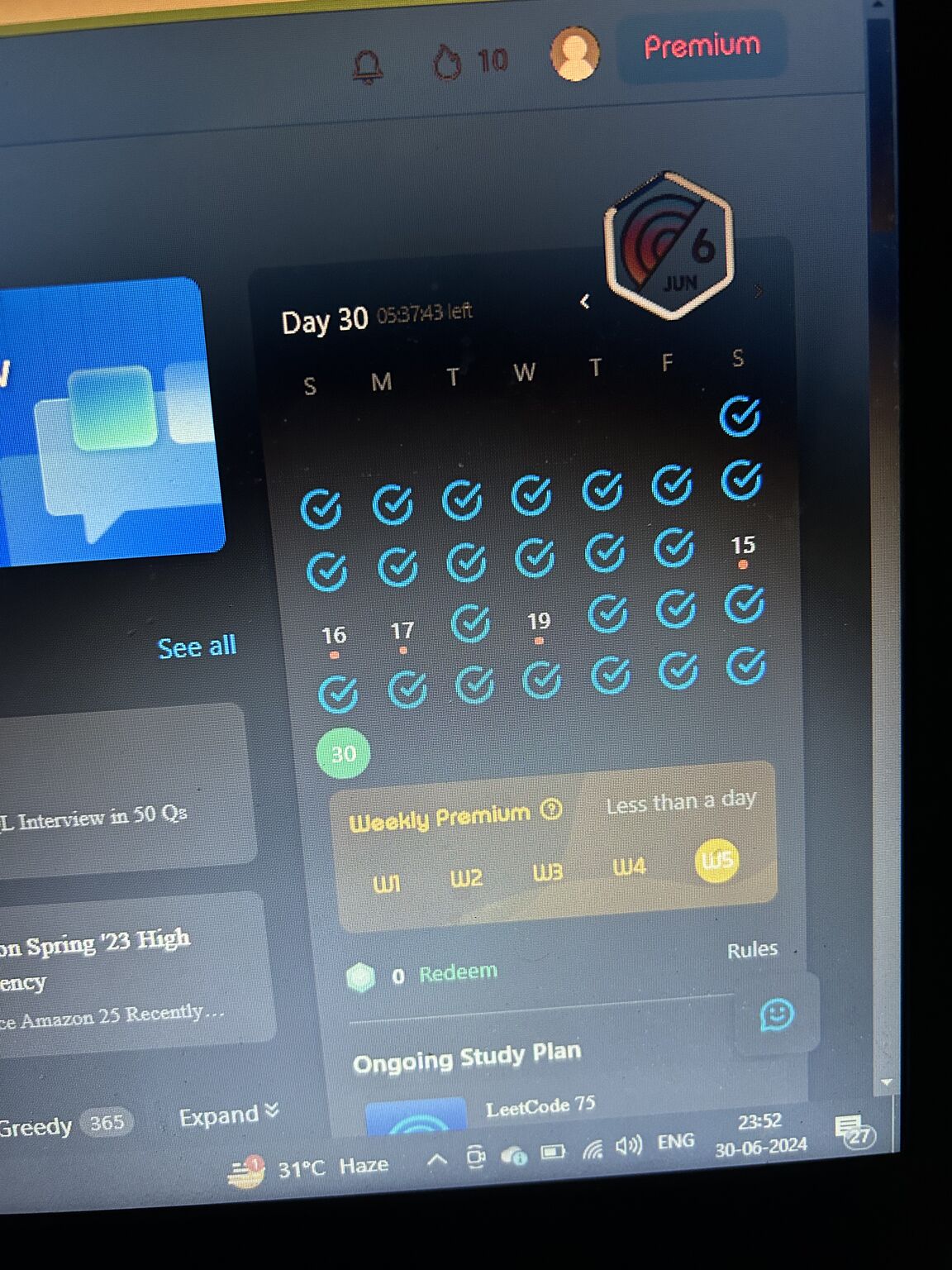 Completed LeetCode challenge in June 2024 | Manish Kumar posted on the ... Completed LeetCode challenge in June 2024 | Manish Kumar posted on the ...