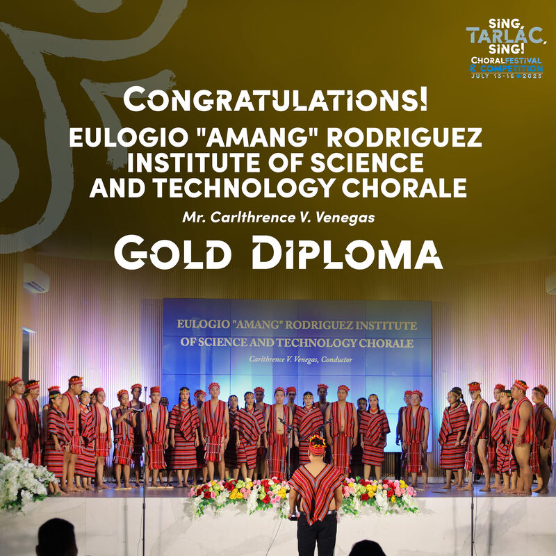 Congratulations, EARIST Chorale for being a GOLD DIPLOMA recipient that ... Congratulations, EARIST Chorale for being a GOLD DIPLOMA recipient that ...