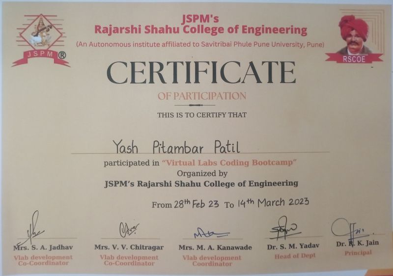 yash Patil on LinkedIn: 🎉Excited to announce that I completed my ... yash Patil on LinkedIn: 🎉Excited to announce that I completed my ...