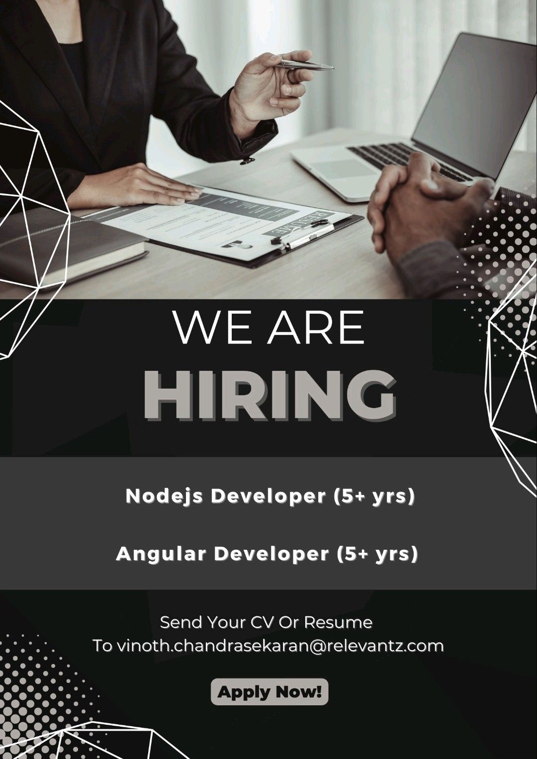 VINOTH C on LinkedIn: #nodejs #angular #techjobs #nodejsjobs # ... VINOTH C on LinkedIn: #nodejs #angular #techjobs #nodejsjobs # ...