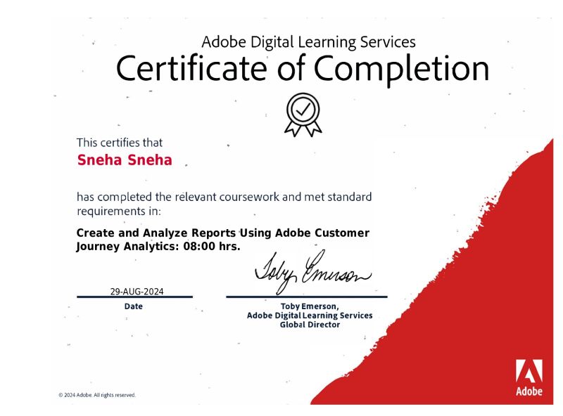 #adobeanalytics #customerjourneyanalytics #continuouslearning | Sneha #adobeanalytics #customerjourneyanalytics #continuouslearning | Sneha