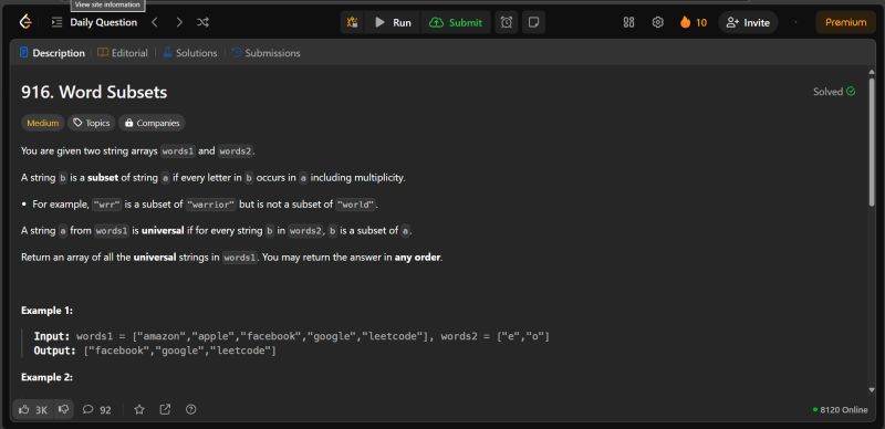 Harsh Gupta on LinkedIn: π LeetCode 916. Word Subsets! π Problem ... Harsh Gupta on LinkedIn: π LeetCode 916. Word Subsets! π Problem ...