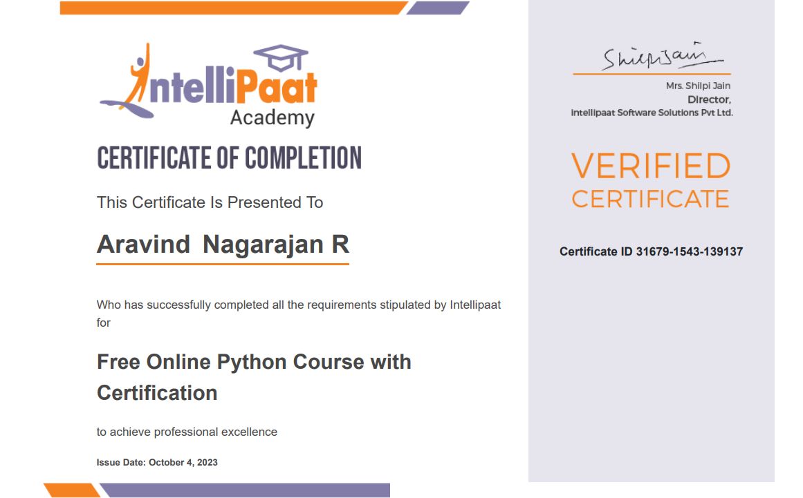 Aravind Nagarajan R on LinkedIn: I completed a course on 'Free Online ... Aravind Nagarajan R on LinkedIn: I completed a course on 'Free Online ...